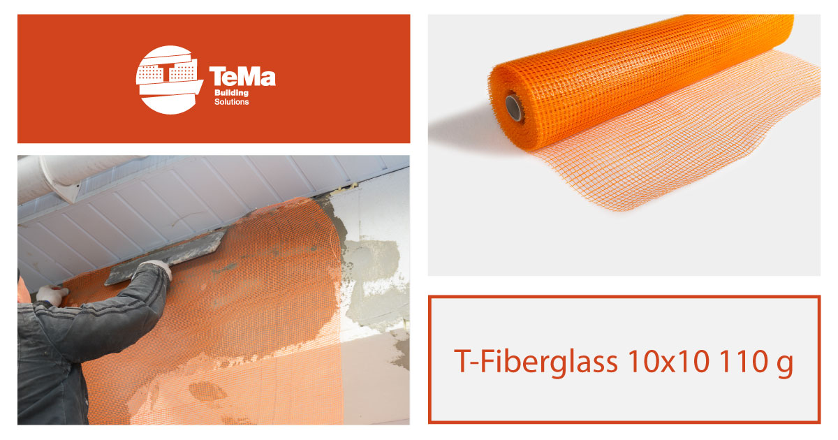 T-Fiberglass 10X10 120 g - Fiberglass mesh for plaster coat | TeMa ...